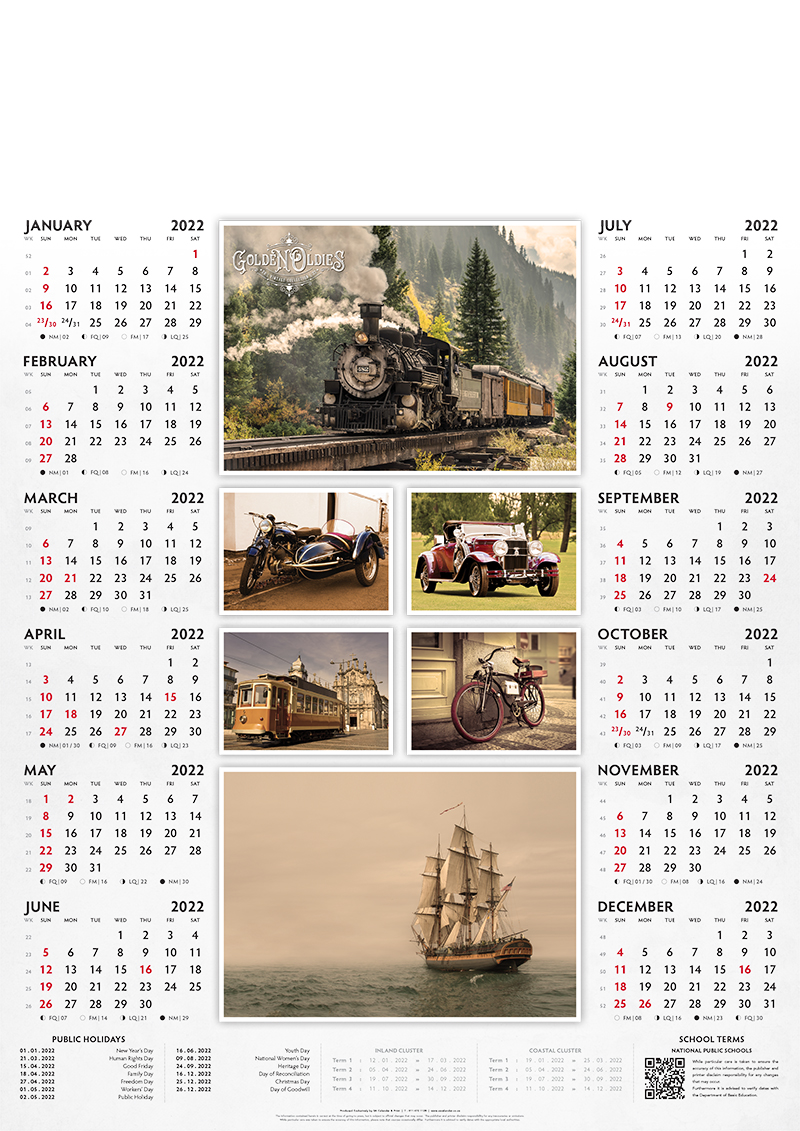Medium (A2) Wall Calendar Posters